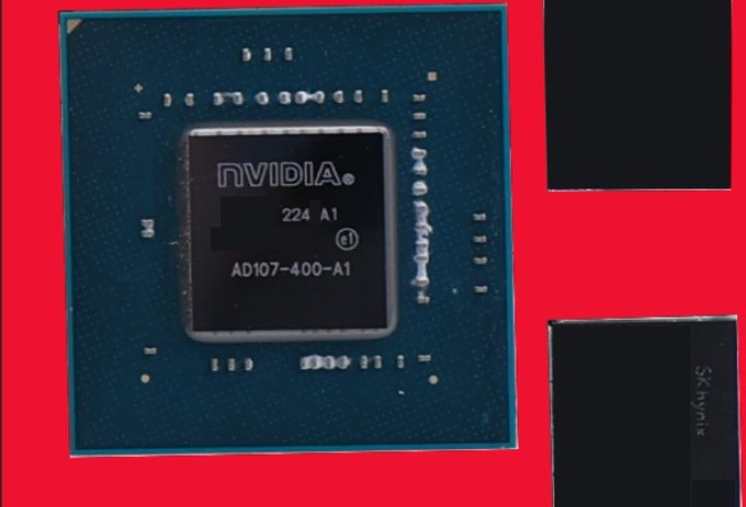 La puce de la RTX 4060 en photo | modding.fr La puce de la RTX 4060 en photo | modding.fr