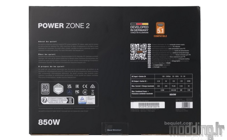 [TEST] Alimentation be quiet! Power Zone 2 | modding.fr